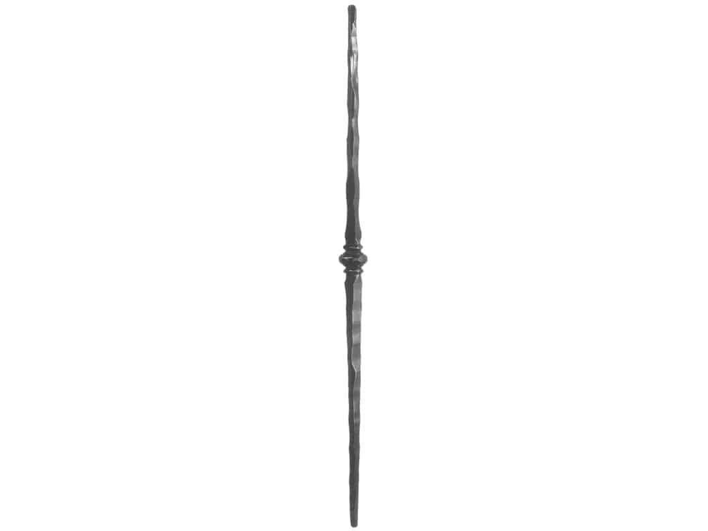Hammered and tapered square baluster with single collar feature - 28-0 ...